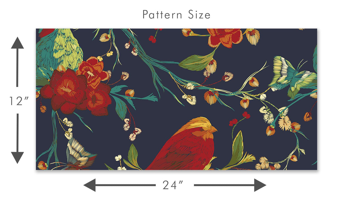 Beattock Boulevard Red Bird Wallpaper – Pickwick and Elm